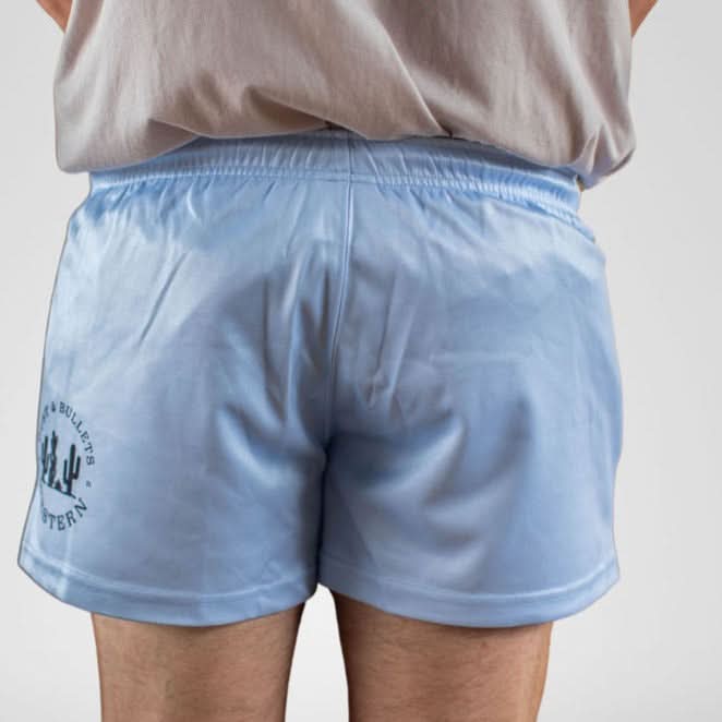 Adults Western Footy Shorts - Dust and Bullets Western