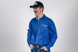 Mens Outback Work Shirt - Blue
